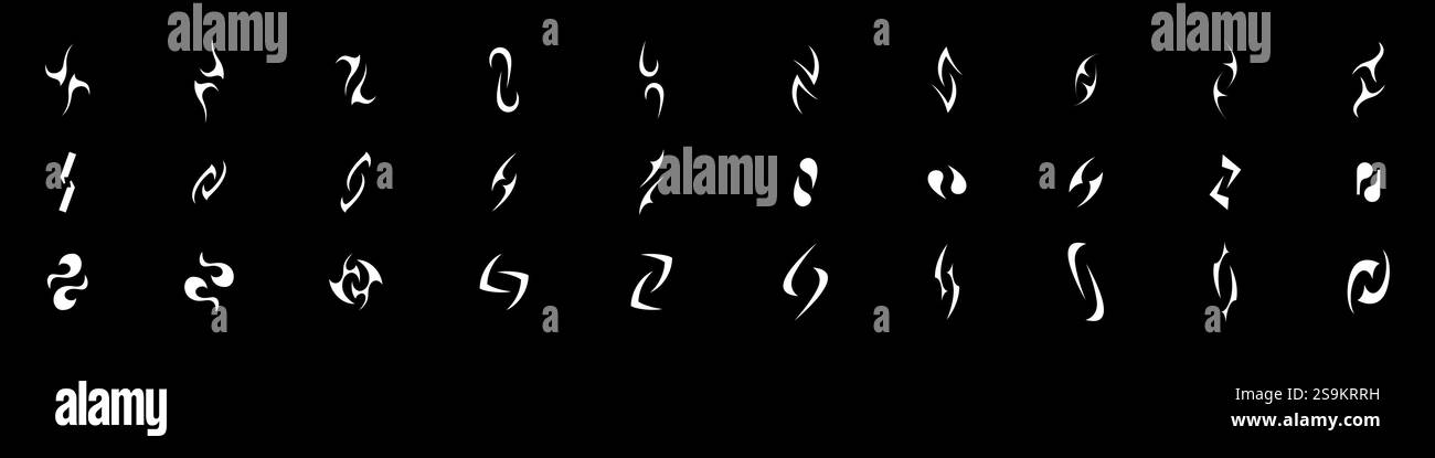 Y2K inspired abstract tribal symbol designs Stock Vector Image & Art ...