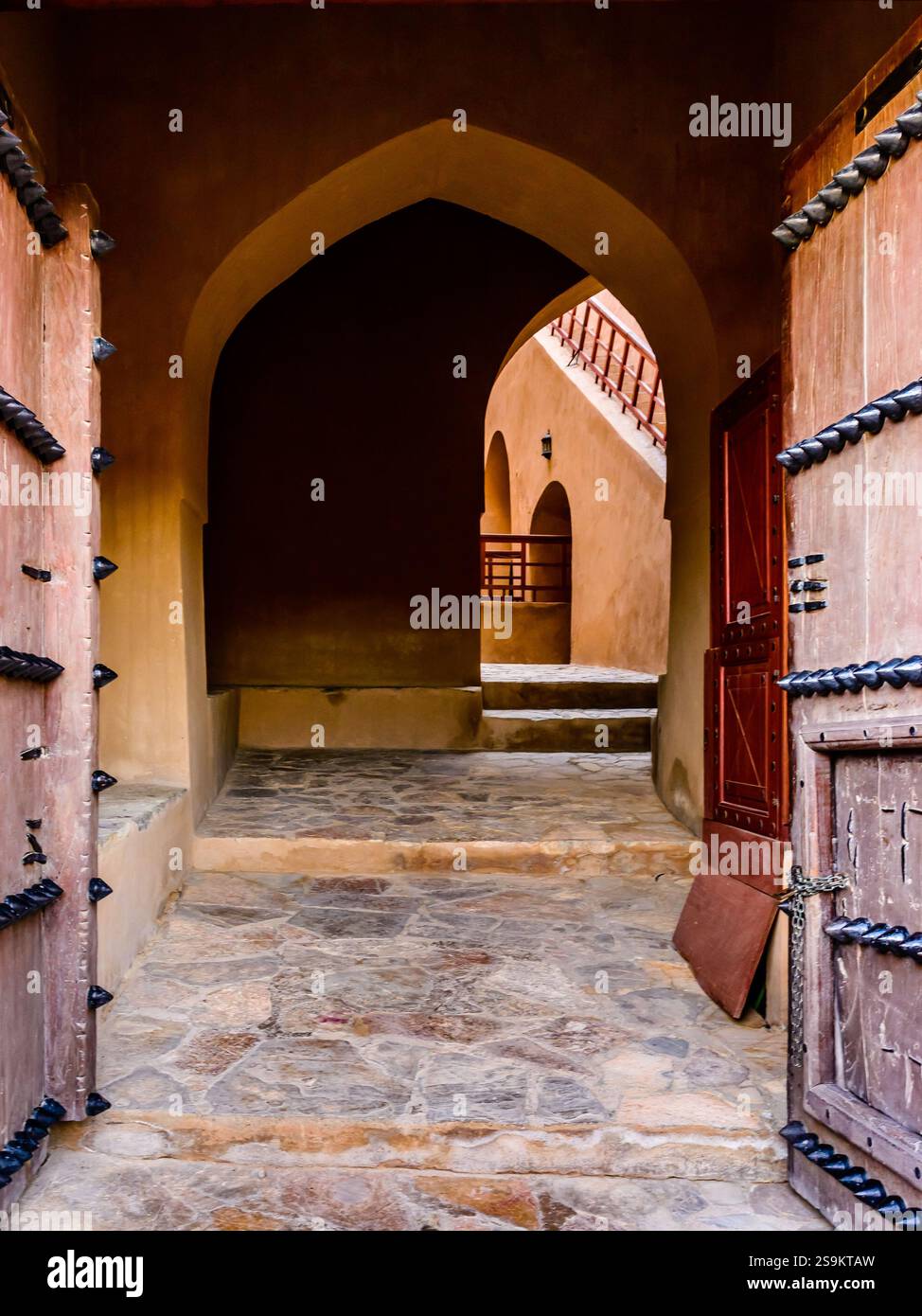 Inside in Al Rustaq Fort Stock Photo - Alamy