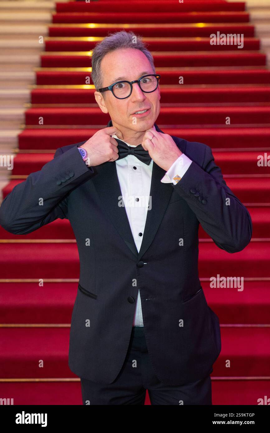 Vienna, Austria. 24th Jan, 2025. Ball of the Viennese economy at the Hofburg in Vienna, Austria ...