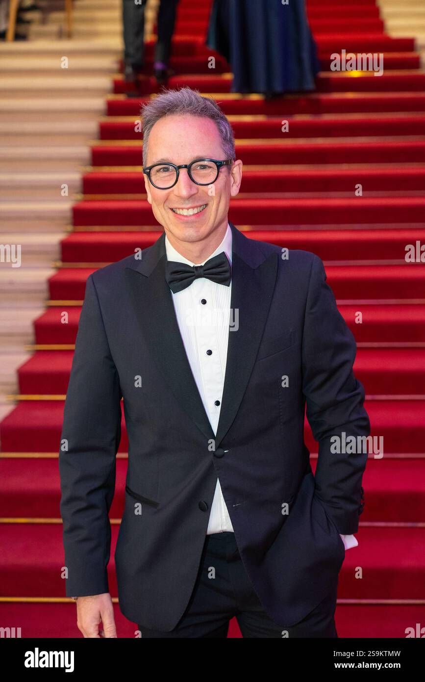 Vienna, Austria. 24th Jan, 2025. Ball of the Viennese economy at the Hofburg in Vienna, Austria ...