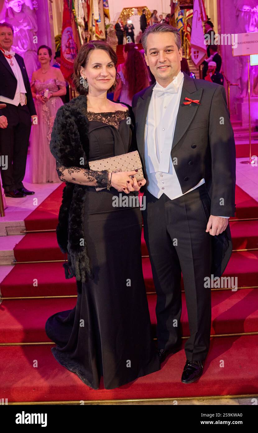 Vienna, Austria. 24th Jan, 2025. Ball of the Viennese economy at the ...