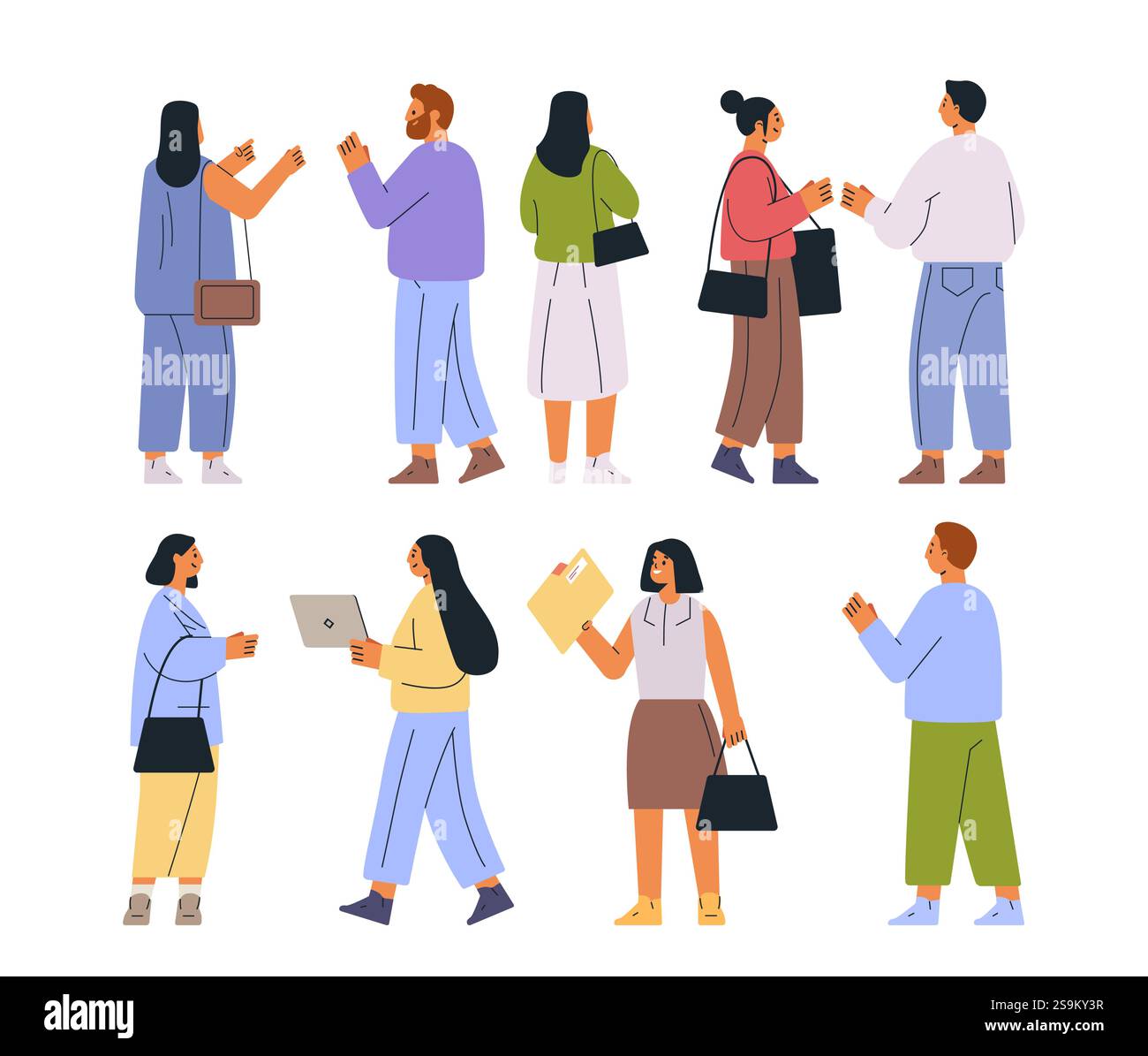 Business people talking communication collaboration diverse group ...