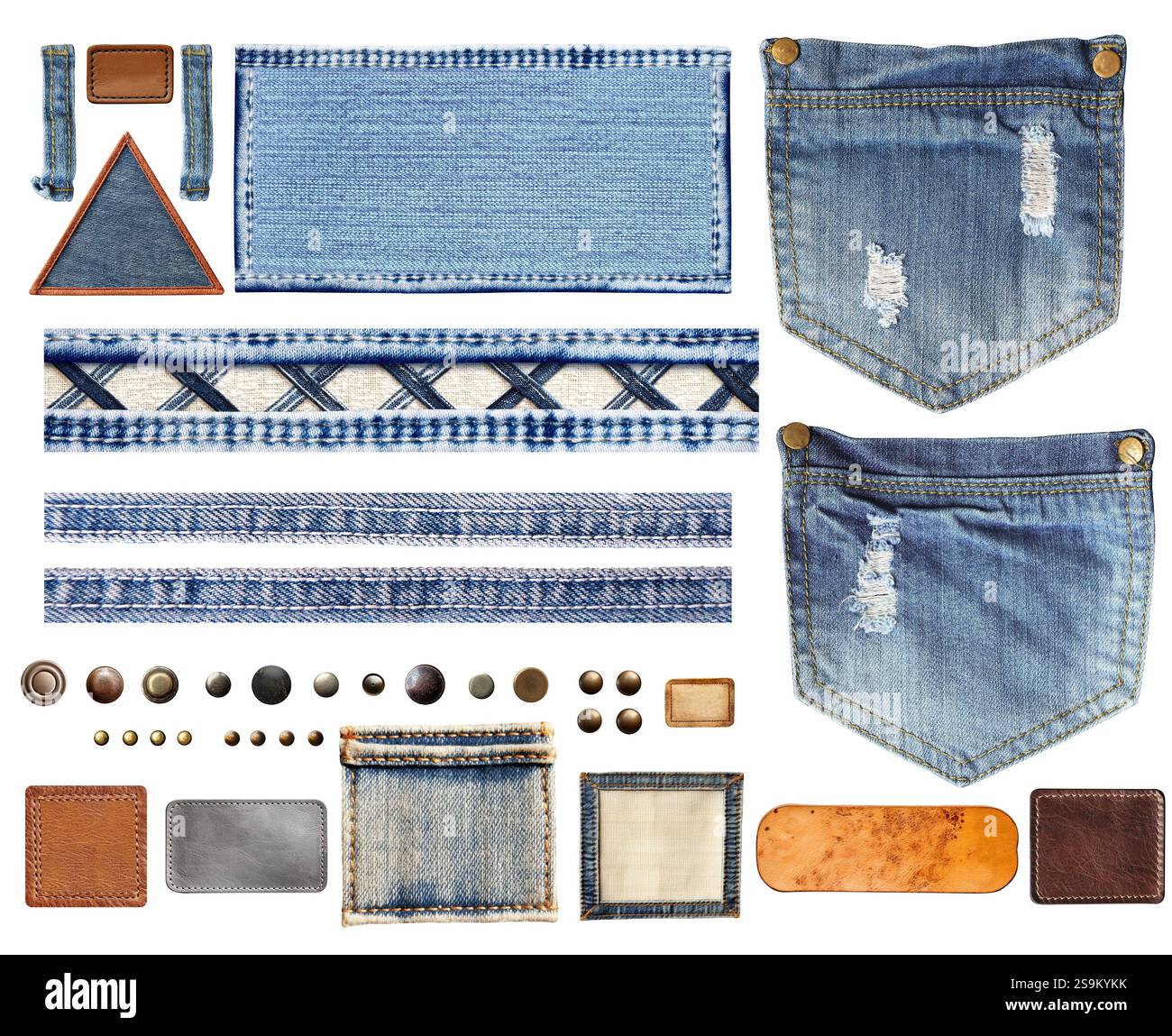 Denim jacket patch not illustration Cut Out Stock Images & Pictures - Alamy