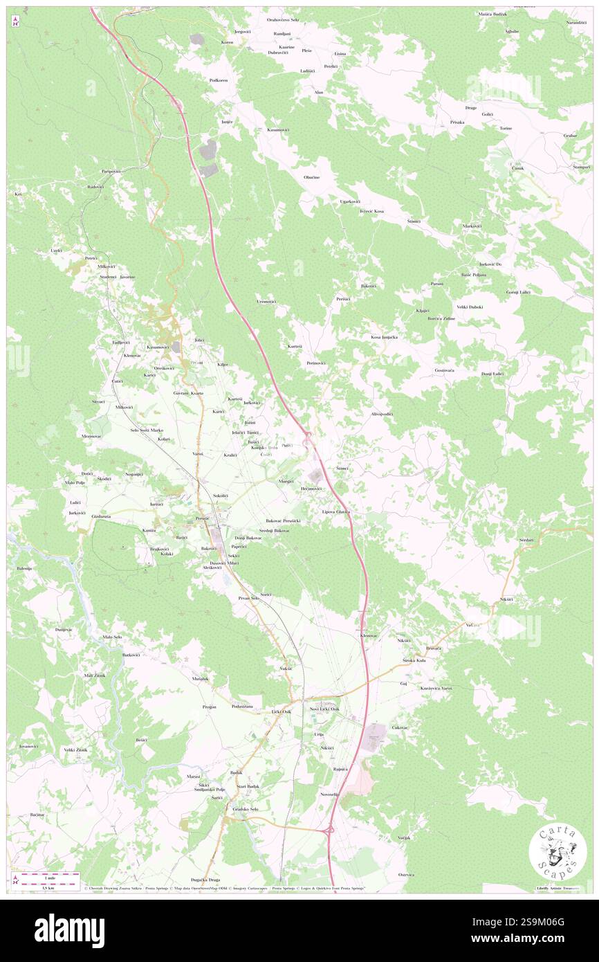Lika-Senj, , HR, Croatia, County of Lika-Senj, N 44 40' 0'', N 15 25' 0 ...