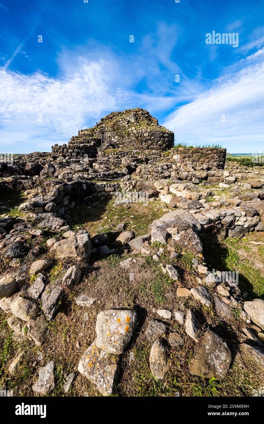 Ruins of the Nuraghe Su Nuraxi di Barumini from the 17th century BC ...