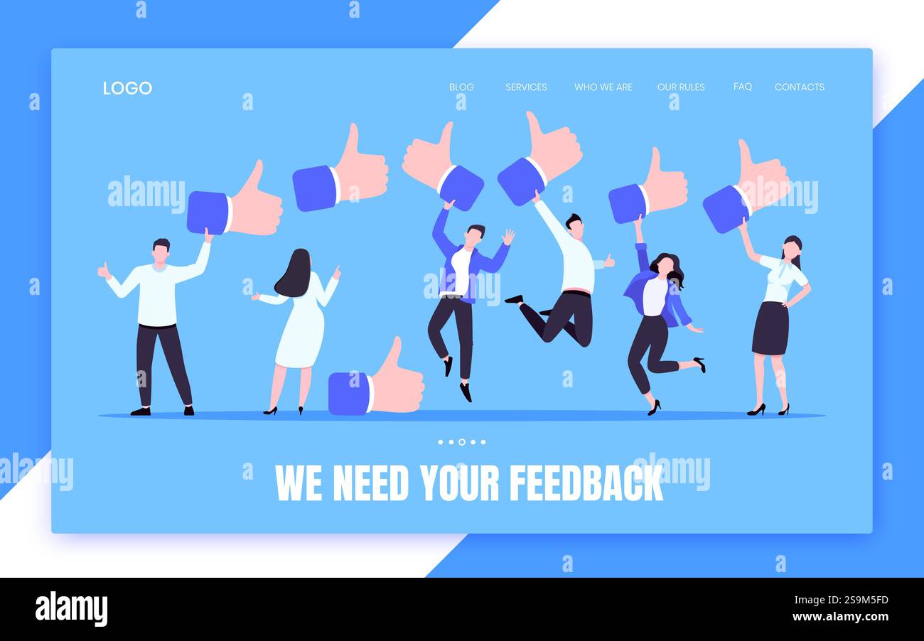 Customer feedback, employee or client satisfaction rating review with ...