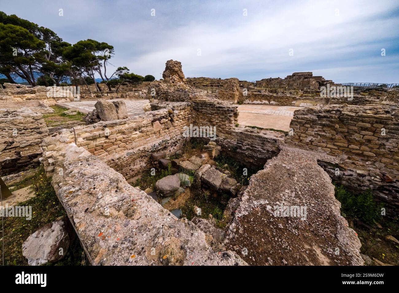 Ruins of the archaeological site of Nora, an ancient pre-Roman and ...