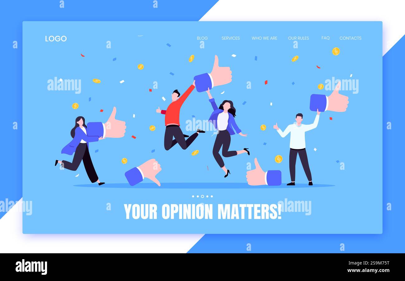 Customer feedback, employee or client satisfaction rating review with ...