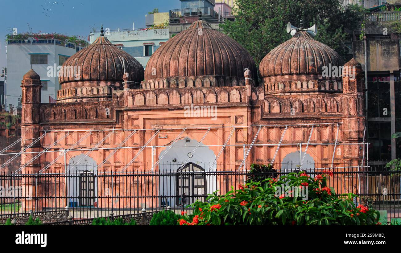 The Three Domed Mosque inside Lalbagh Fort in Dhaka Bangladesh Stock ...