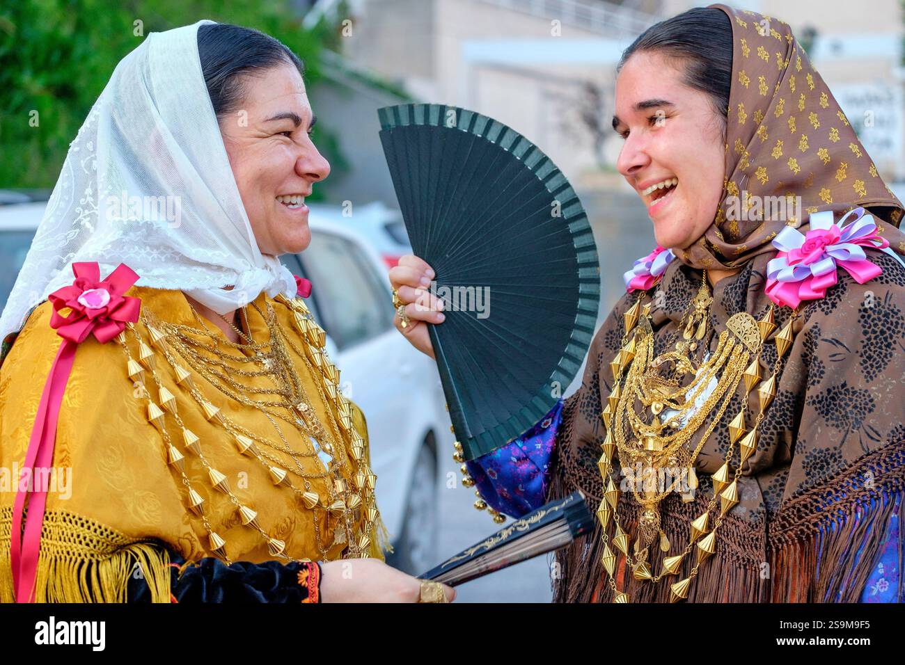 detail of traditional women's costume, Traditional country dance "ball ...