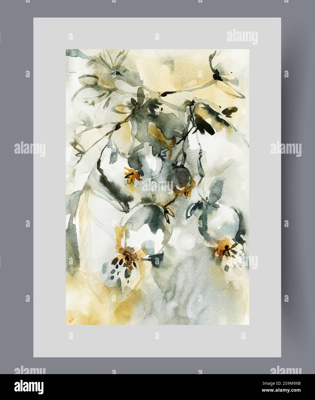 Tree branches with small fruits symbolize fertility and plant growing ...