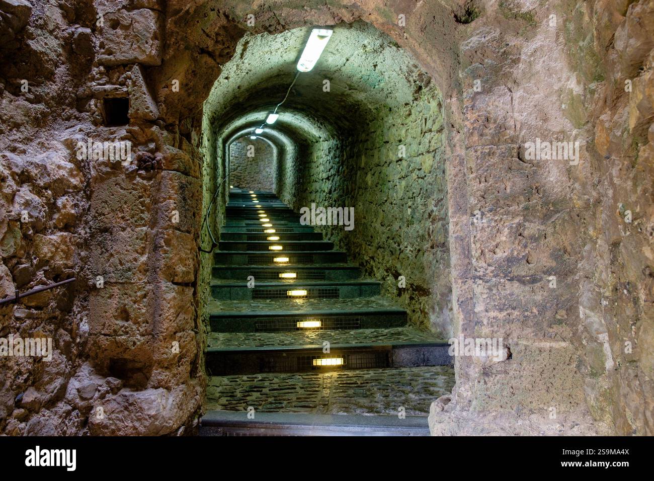tunnel under the city wall Es Soto Fosc, Ibiza, Balearic Islands, Spain ...