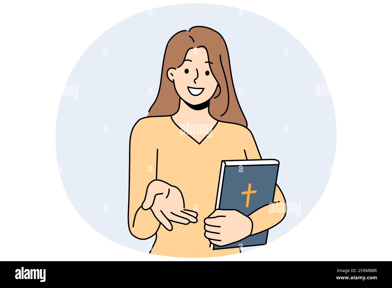 Helping in church Stock Vector Images - Alamy