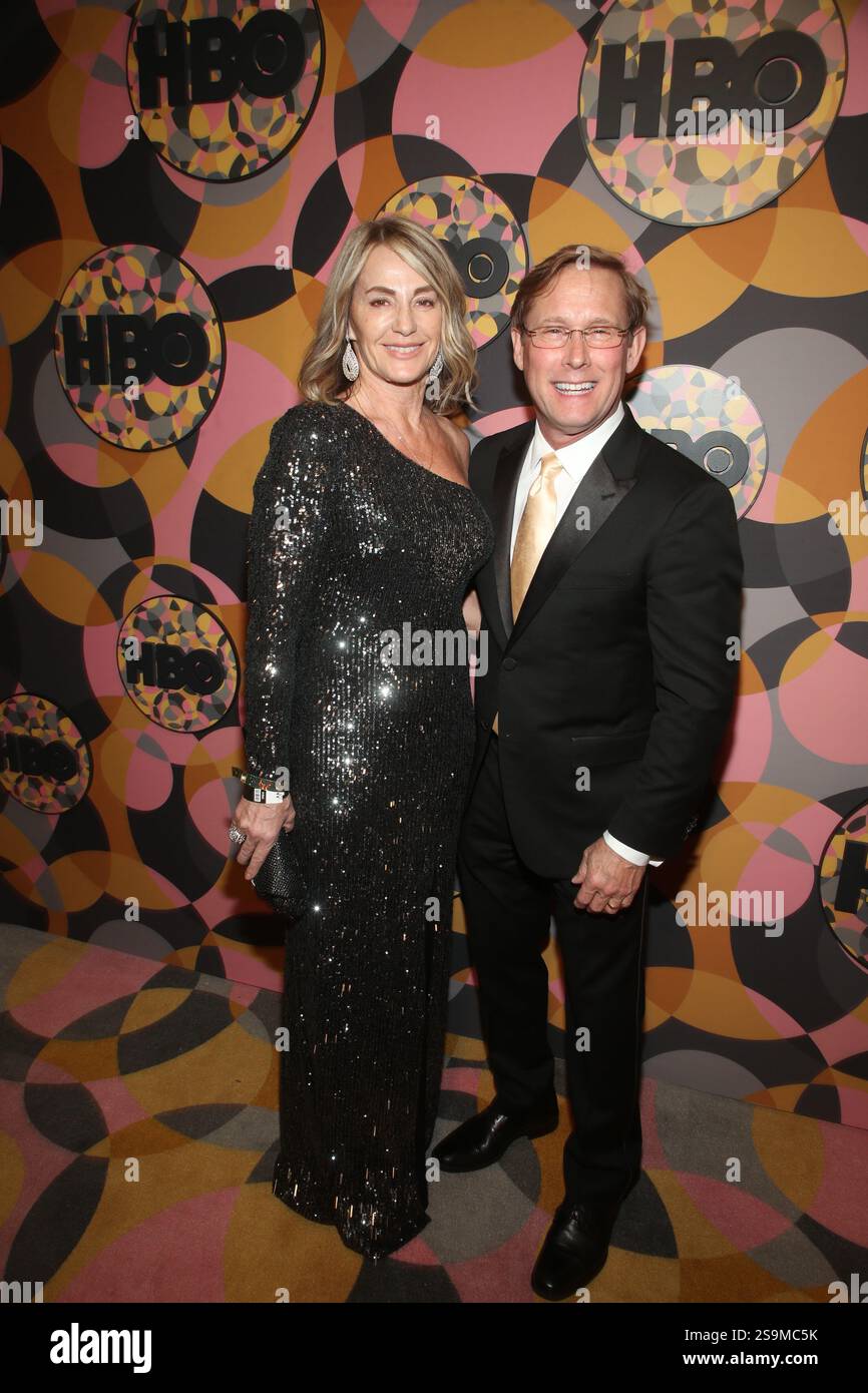 Nadia Comaneci and Bart Connor at the HBO Golden Globes After Party ...