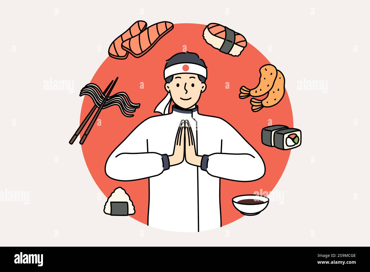 Man eating fried rice Stock Vector Images - Alamy