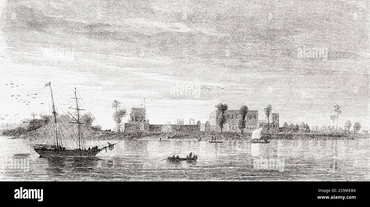 Ancient fort at Richard Toll, 120 kilometres from Saint Louis, Senegal ...