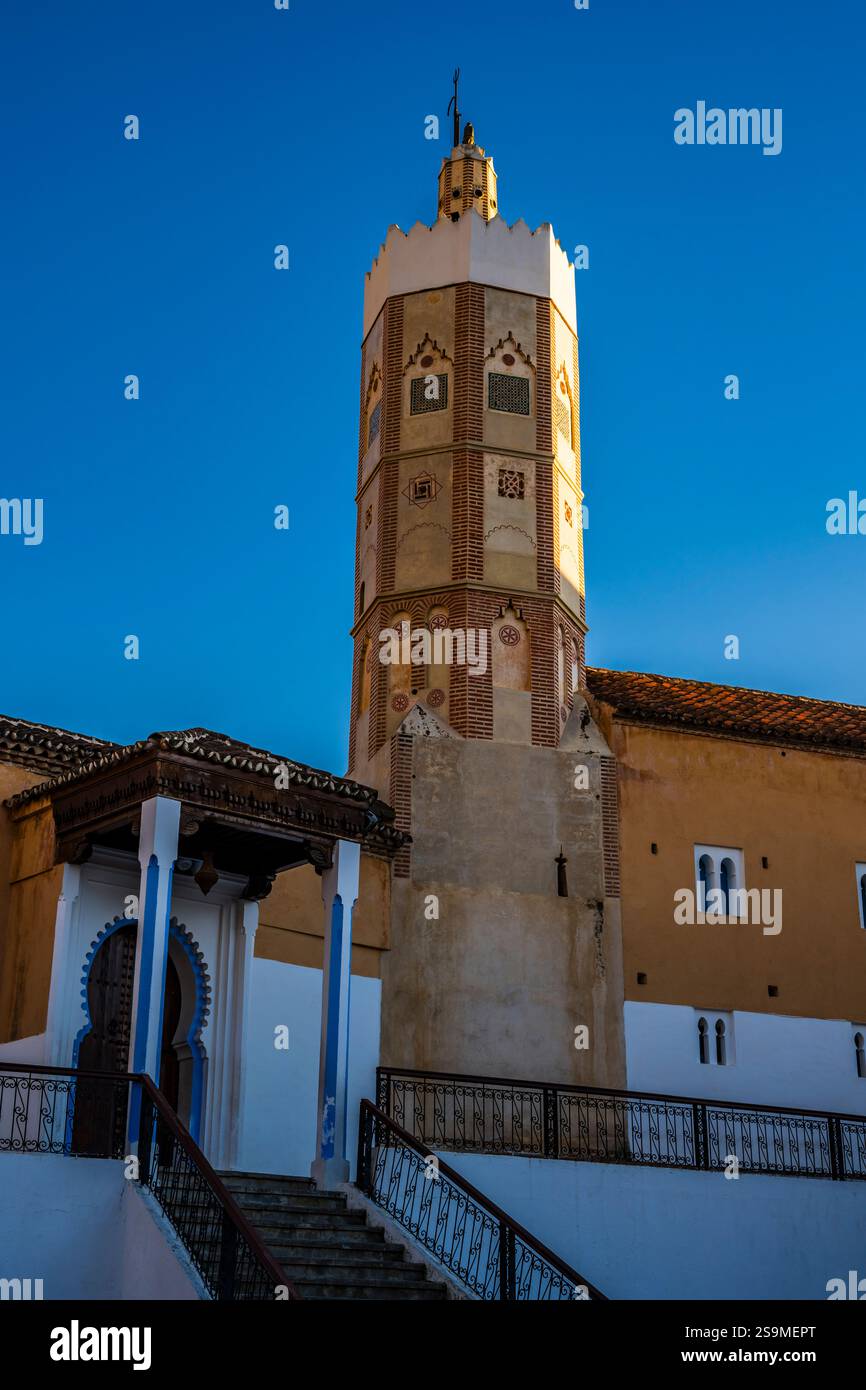 The Grand Mosque at sunset, Chefchaouen, Morocco Stock Photo - Alamy