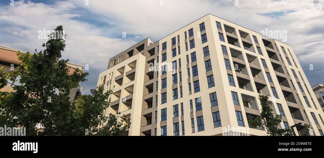 A contemporary residential structure in Albania features sharp lines ...