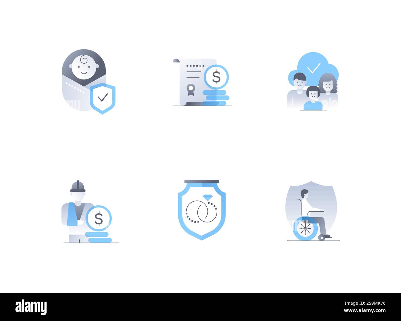 Hospital blue flat design Stock Vector Images - Alamy