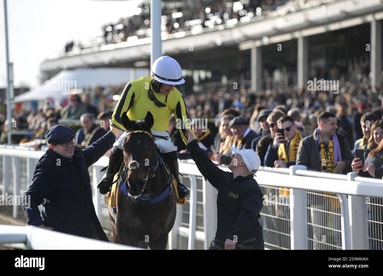 Horse racing at Cheltenham Racecourse. Festival Trials Day, the last ...