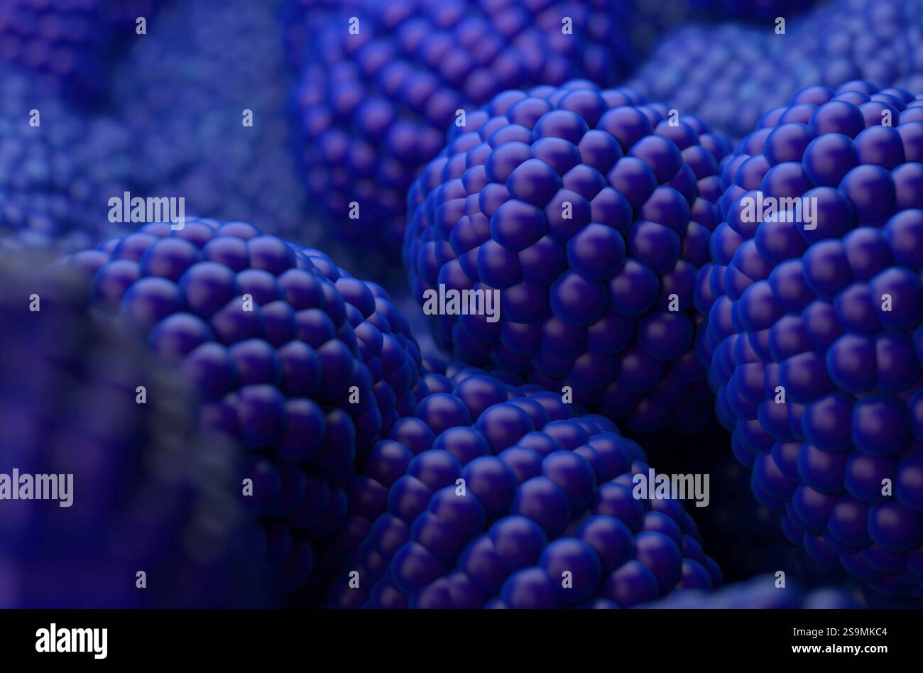 Prostate cancer cells in the prostatic glandular epithelium - closeup view 3d illustration Stock ...