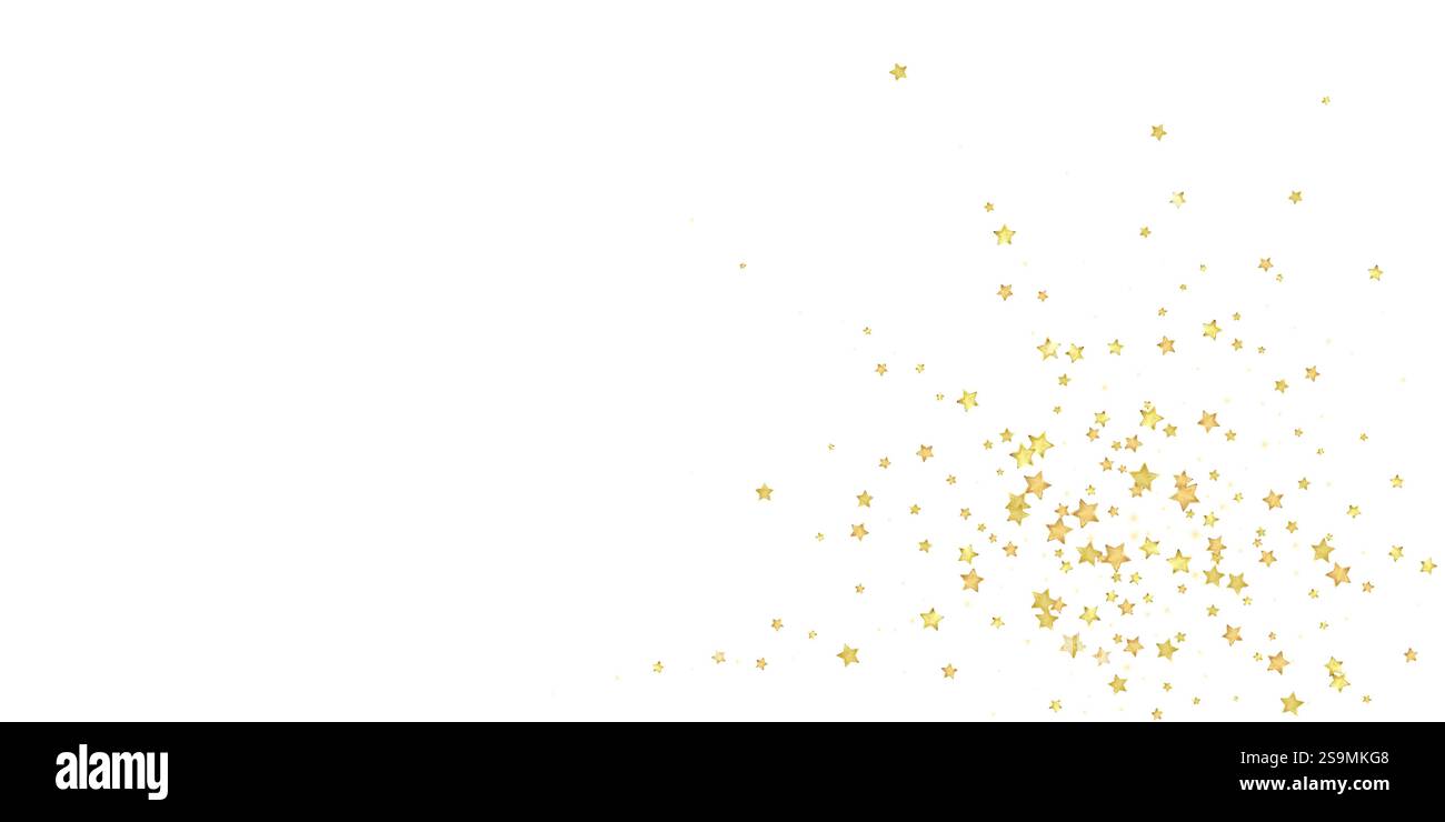 Magic stars vector overlay. Gold stars scattered around randomly ...