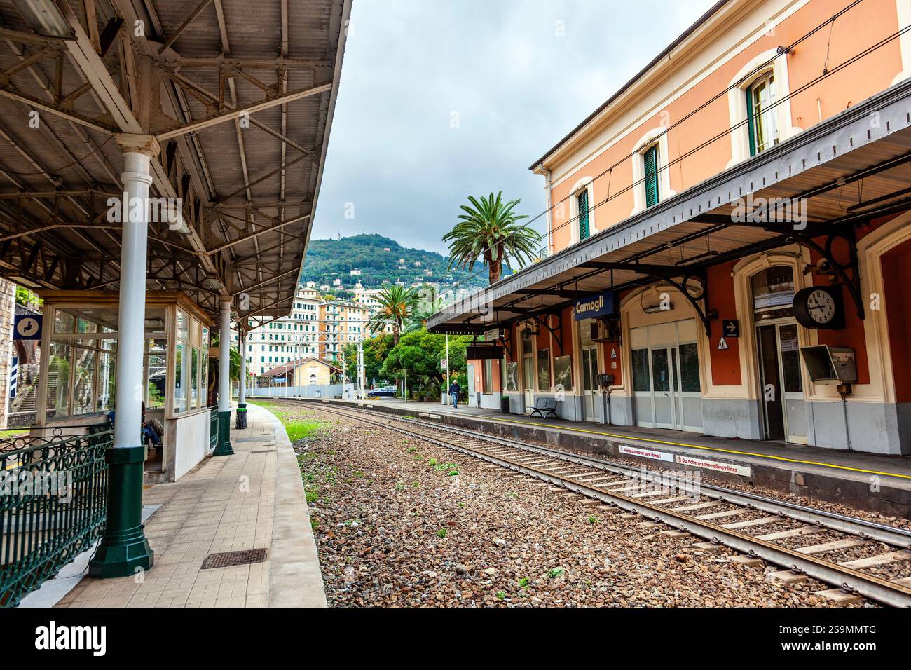 Camogli Railway Station, Italian Riviara, Italy Stock Photo - Alamy