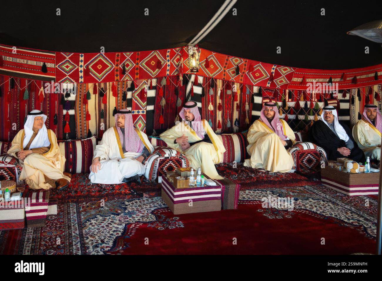 Al Ula, Saudi Arabia. 26th Jan, 2025. Saudi Crown Prince Mohammed bin ...