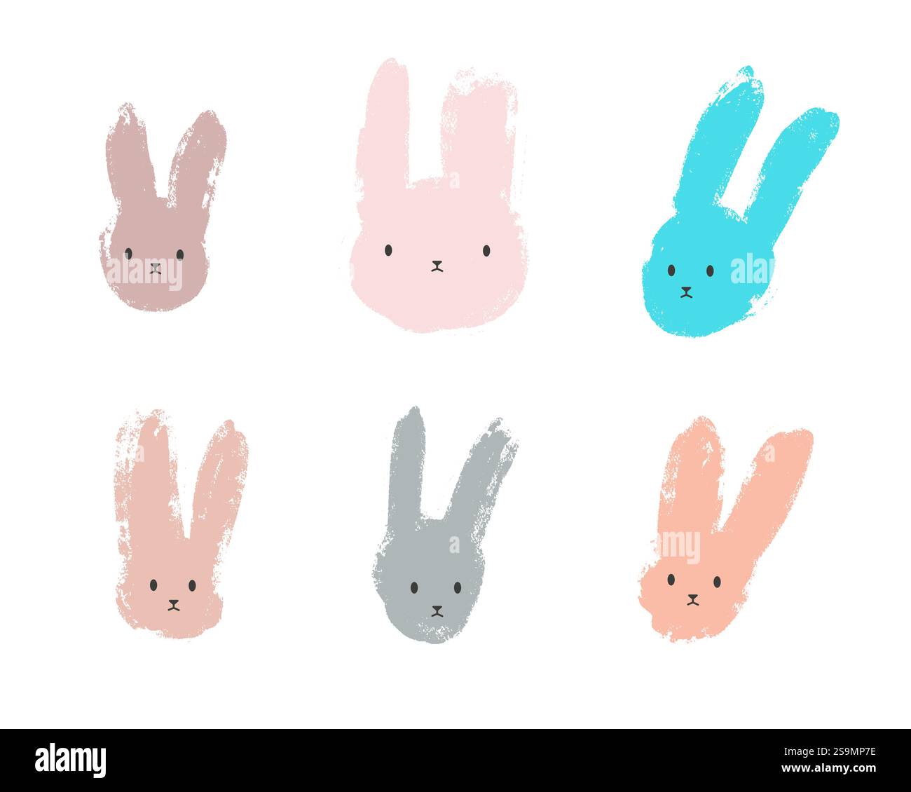 Bunny baby card watercolor Stock Vector Images - Alamy