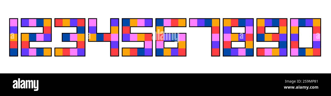 Retro style numbers collection Stock Vector Image & Art - Alamy