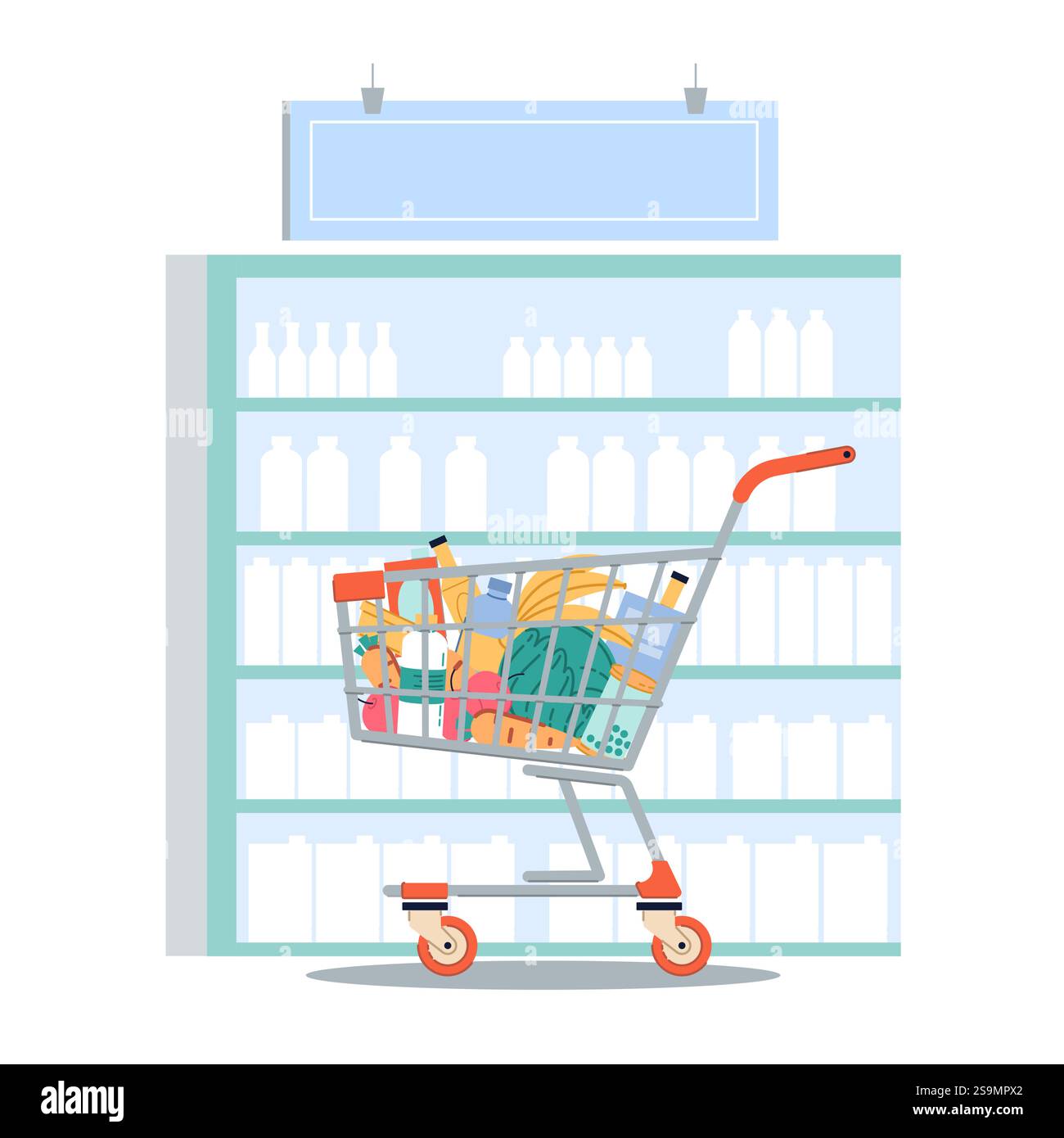 Milk shelves Stock Vector Images - Alamy