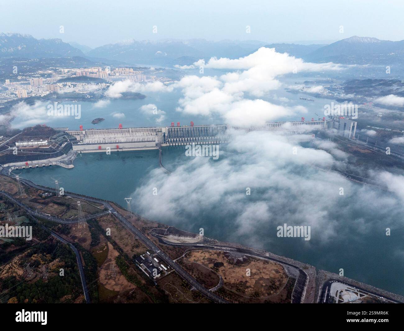 YICHANG, CHINA - JANUARY 26, 2025 - Aerial photo taken on Jan 26, 2025 ...