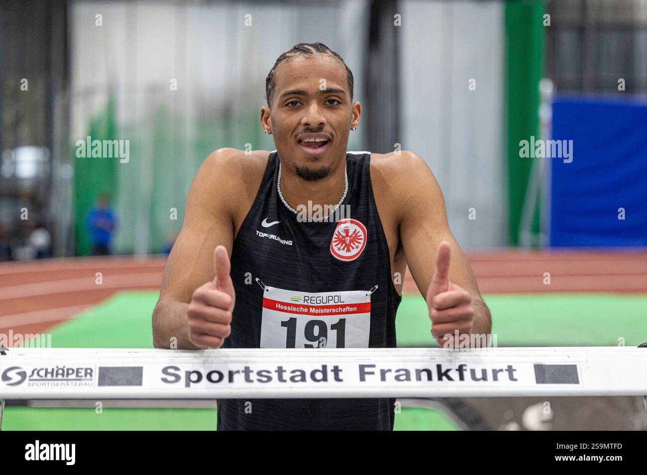 Frankfurt, Deutschland. 26th Jan, 2025. Fred Isaac Fleurisson (Eintracht Frankfurt e.V ...