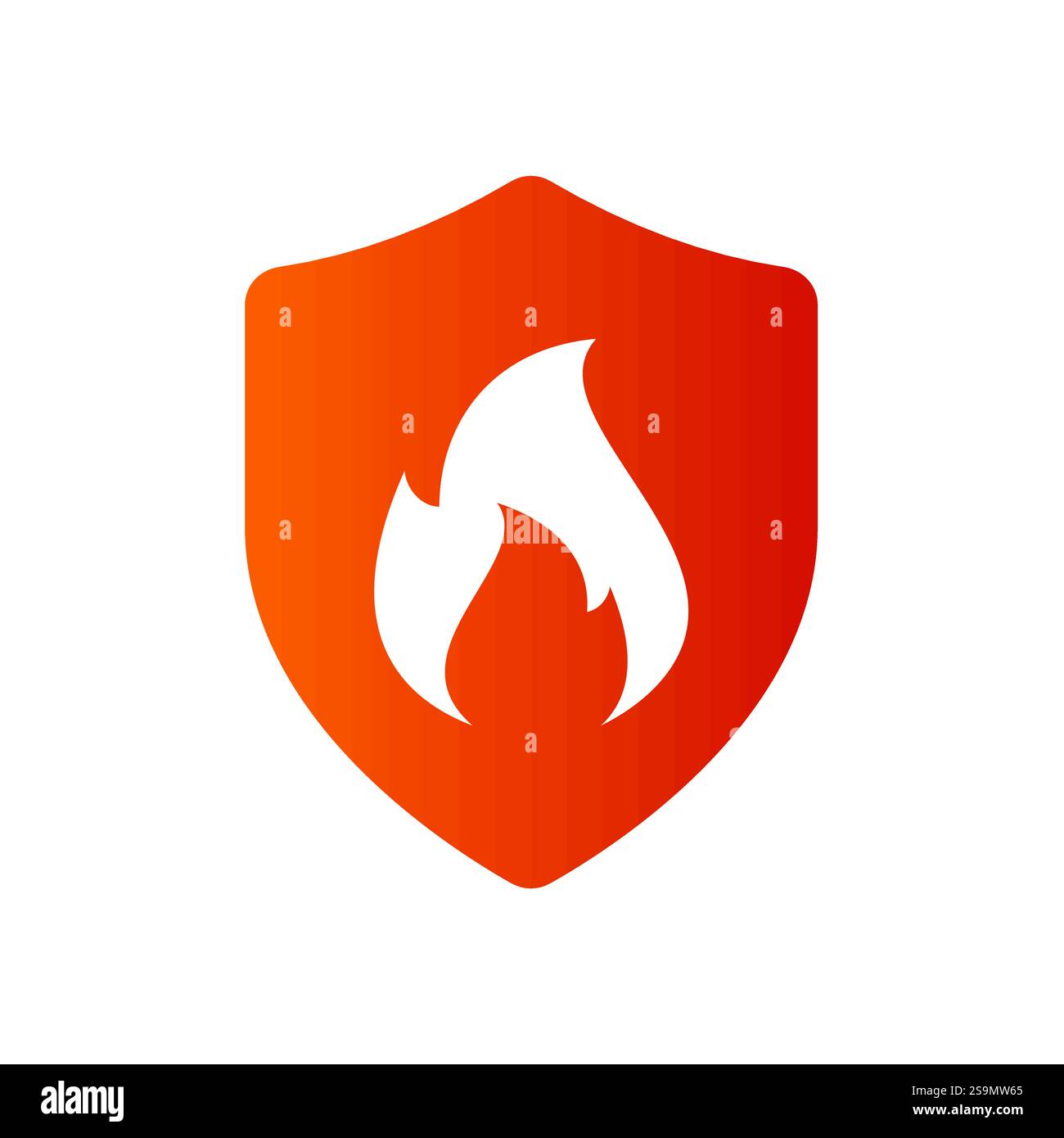 Heat resistant or fire proof shield vector label. Fireproof, hot ...