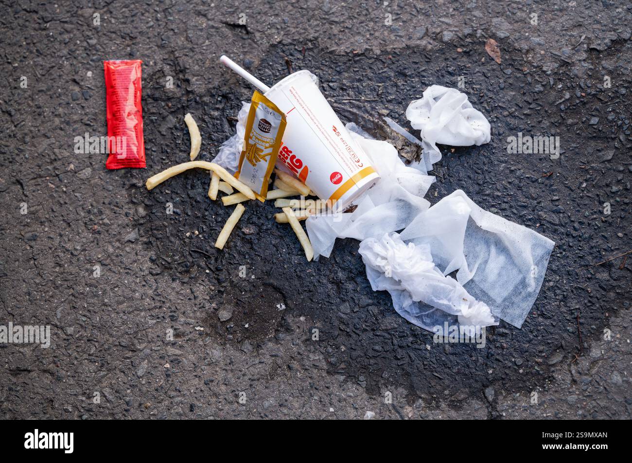 12.01.2025, Berlin, Germany, Europe - Discarded packaging waste and ...