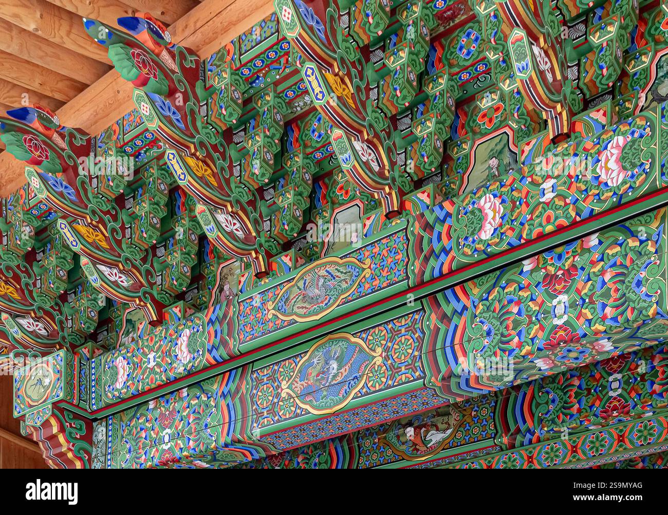 Korean temple pattern background detail. Photo taken in Jinhae, South ...