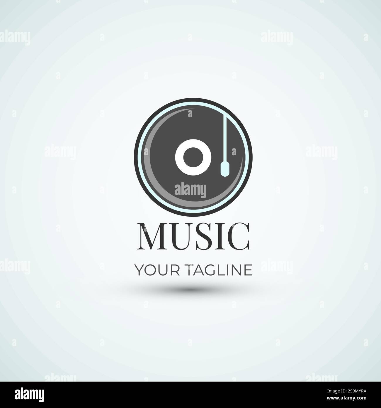 Old disc music logo design template Stock Vector Image & Art - Alamy