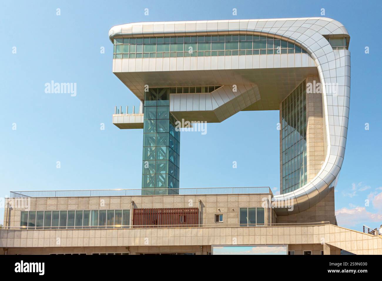 Gangwan-do DMZ peace observatory located at the border of South and ...