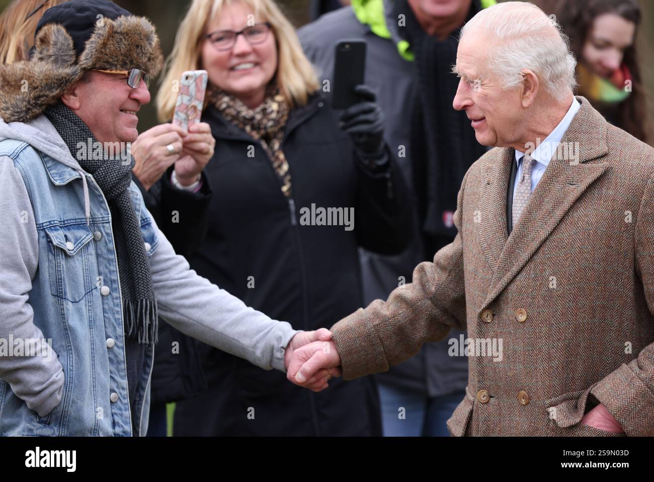 King Charles III attends the Sunday morning service at St. Mary the ...