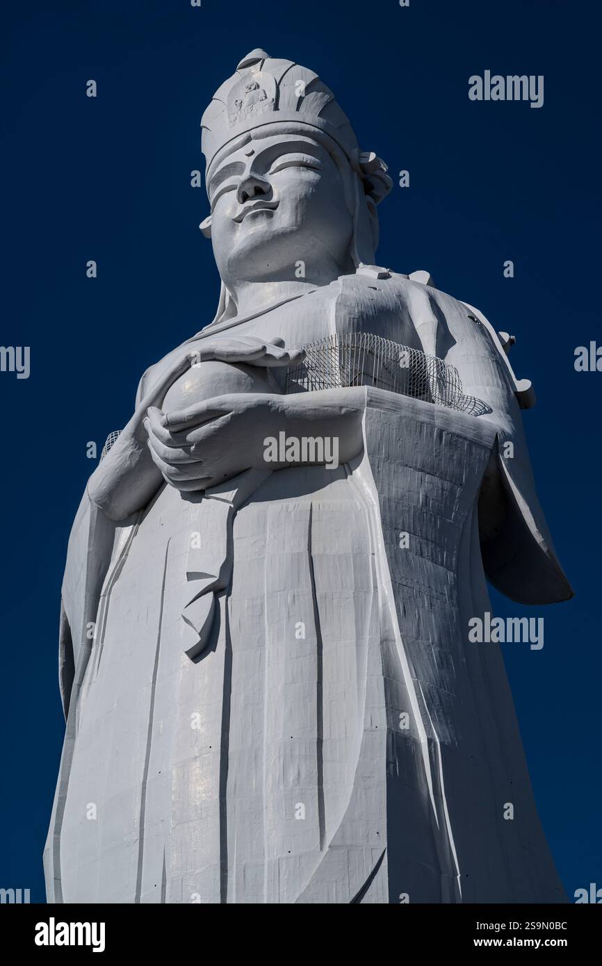 Tokyo Bay Kannon (or Tokyo-wan Kannon), a 56-meter high statue in Futtsu, Chiba, Japan Stock ...
