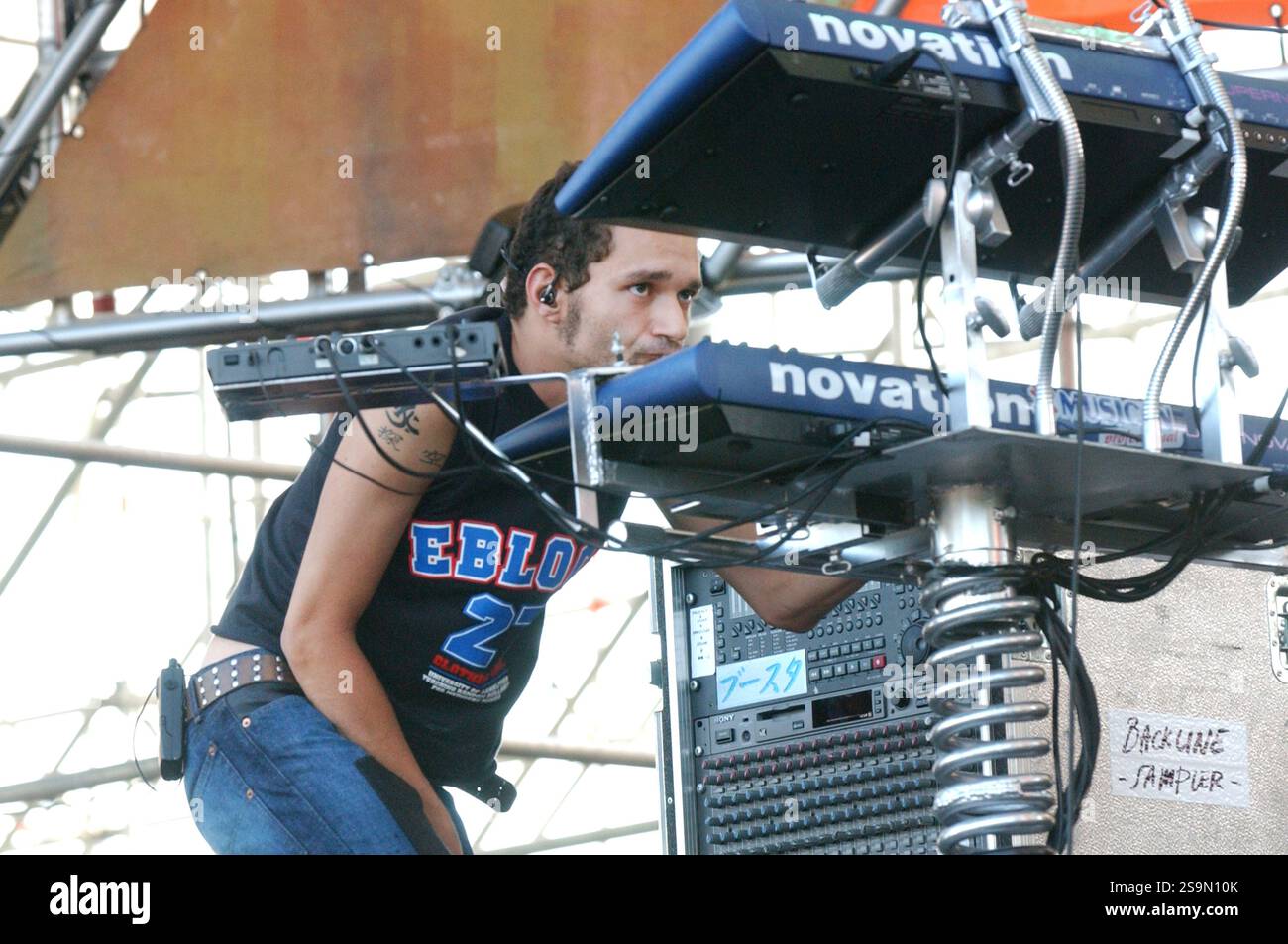 Imola Italy 15062002: Boosta, keyboard player of the Subsonica ...