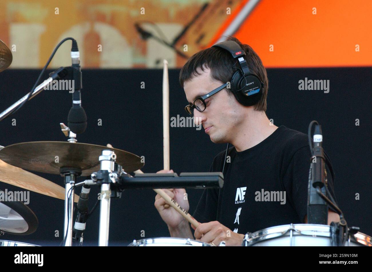 Imola Italy 15062002: Ninja, drummer of the Subsonica , Italian rock ...