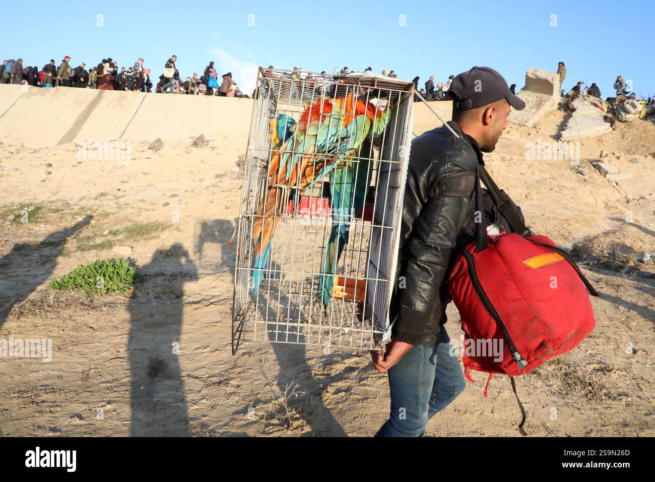 Palestinians, displaced by Israel forces, return their houses through ...