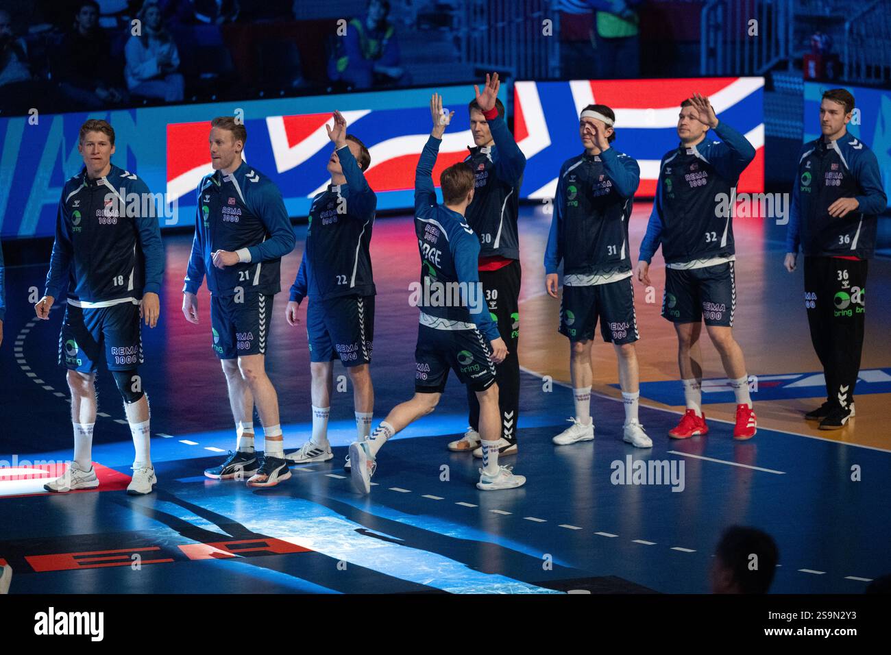 Oslo, Norway. 26th Jan, 2025. The players of the national team of ...