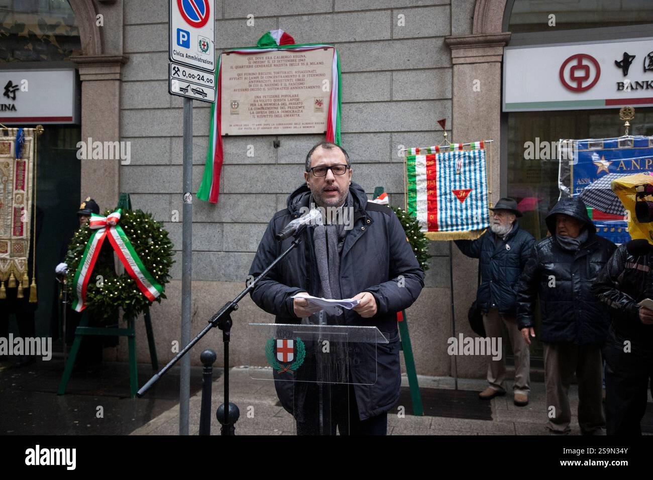 Milano, Italia. 27th Jan, 2025. Nella foto Gianluca Comazzi assessore ...