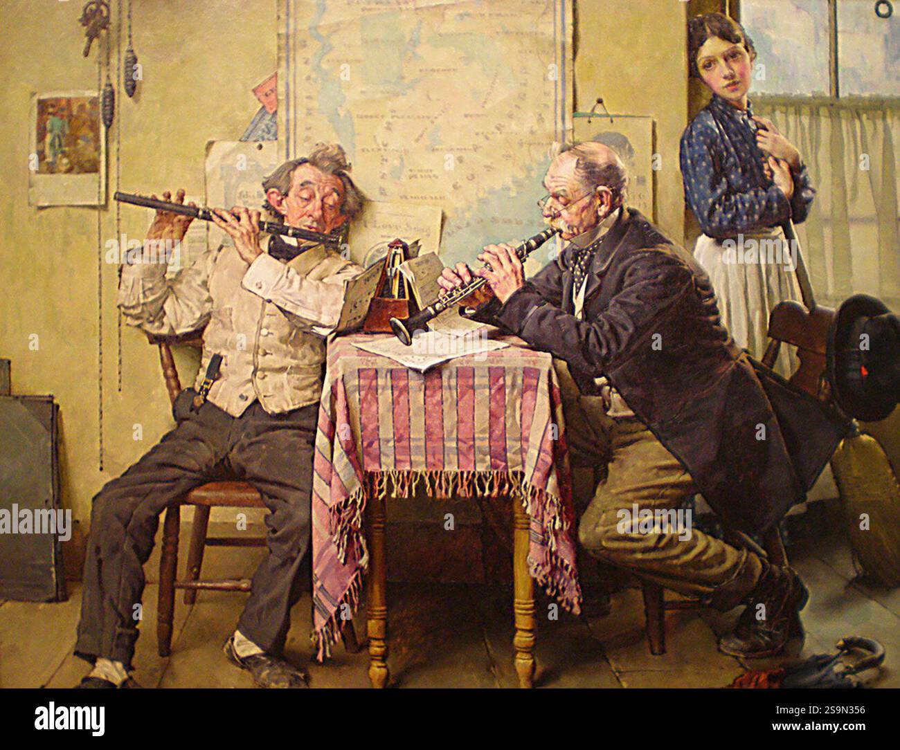 1926 The Love Song painting by Norman Rockwell Stock Photo - Alamy