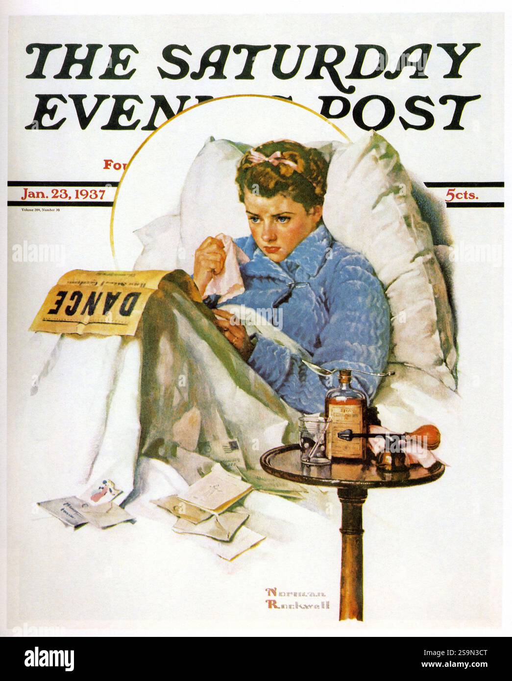 1937 January 23, Saturday Evening Post Cover featuring Norman Rockwell ...