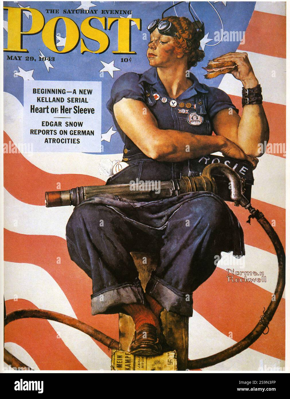 1943 May 29, Saturday Evening Post Cover featuring Norman Rockwell's ...