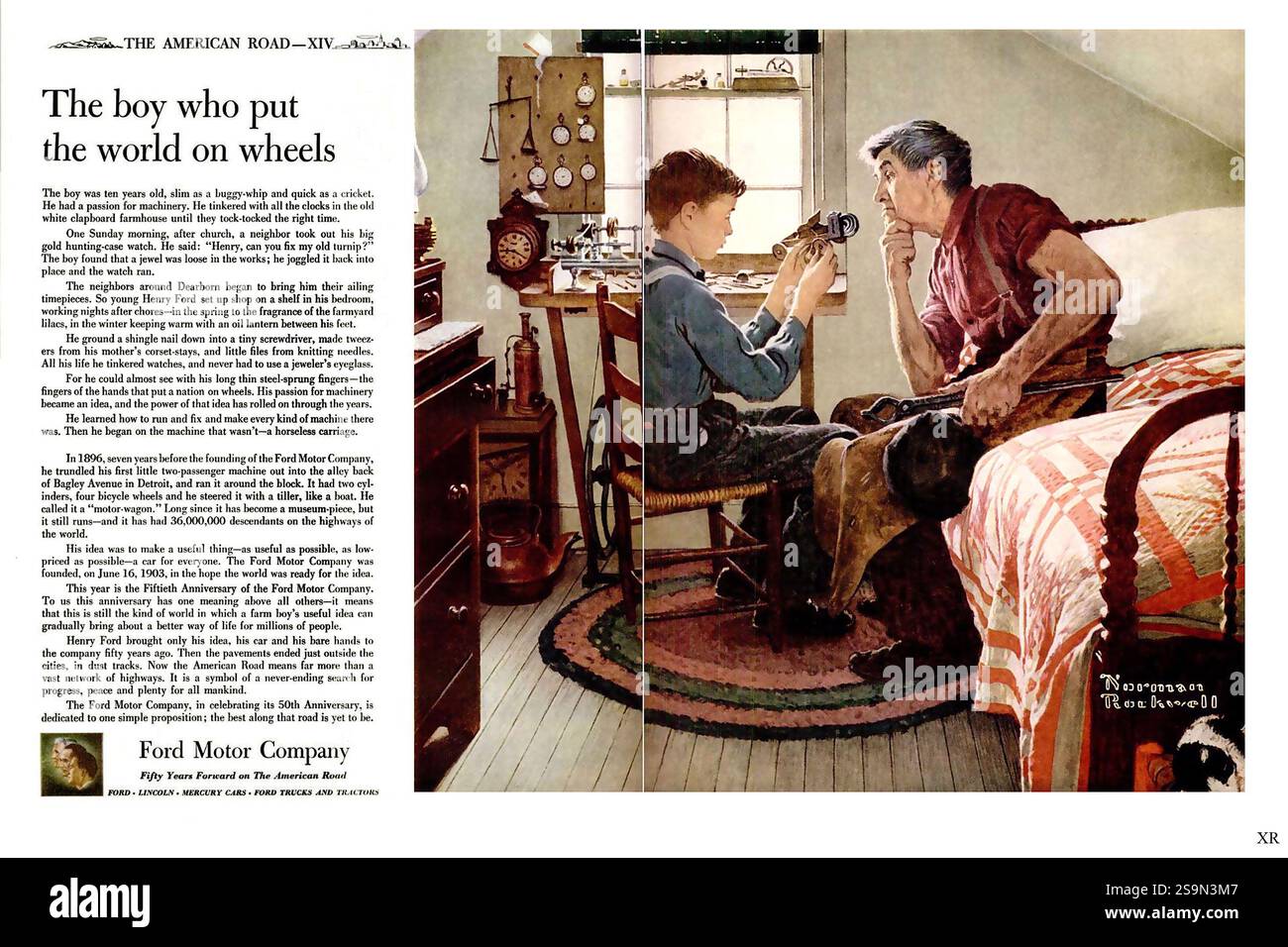 1953 Ford Motor Co. 50th Anniversary featuring Norman Rockwell artwork ...
