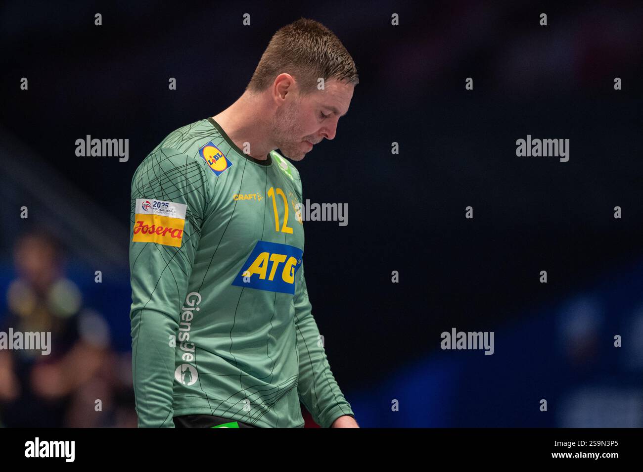 Oslo, Norway. 19th, January 2025. Andreas Palicka (12) of Sweden seen ...